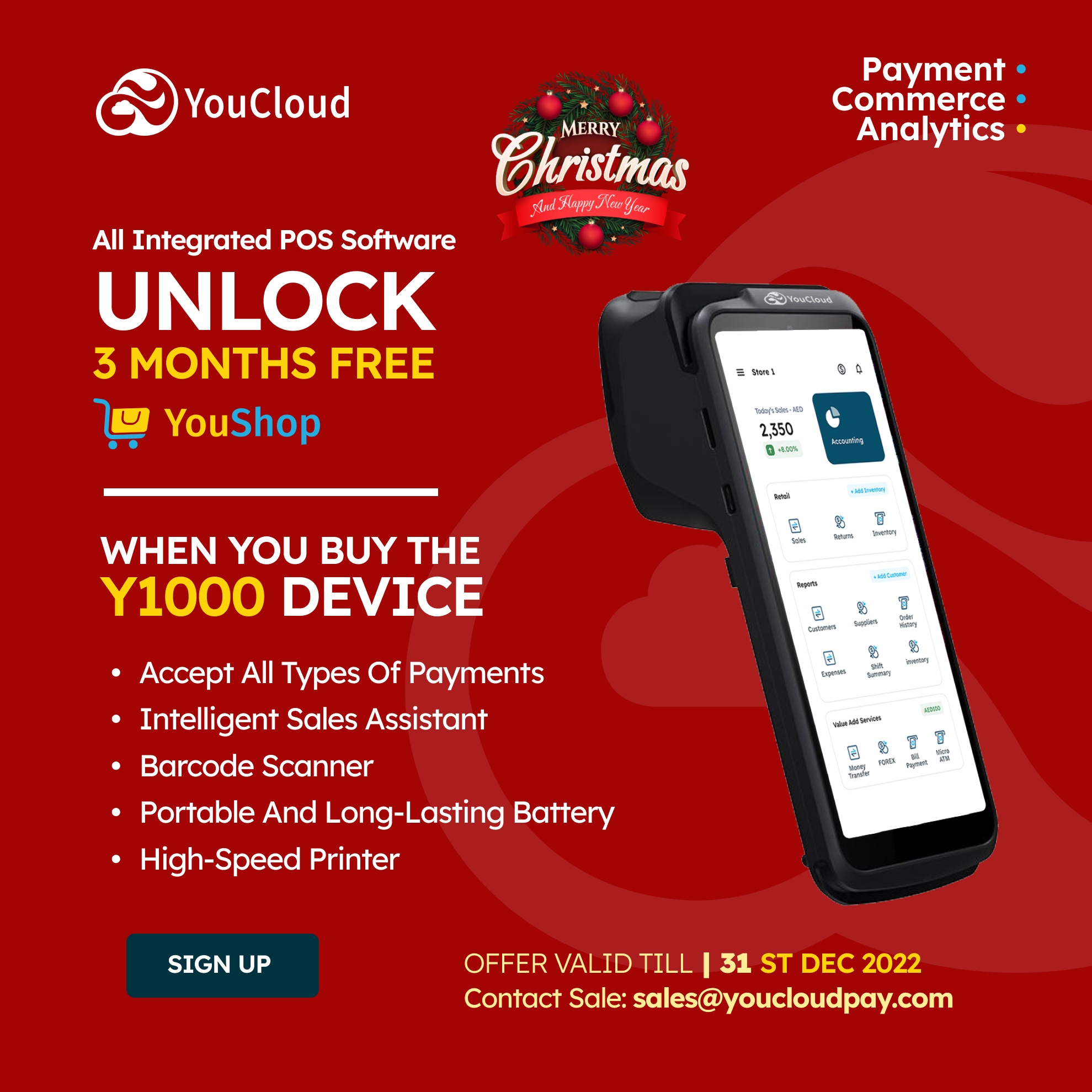 Get Y1000 Device | YouCloud Pay - YouCloud Pay